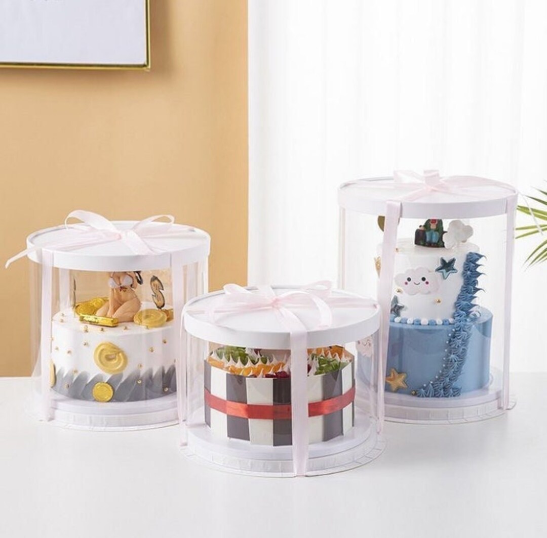 Cylinder Transparency Box 8.6 X Height 6.9 9.4 10.2 ınches Assorted ...