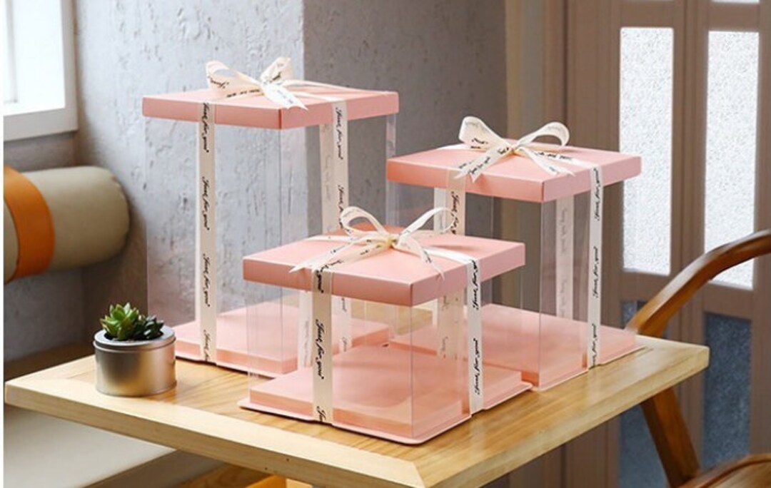 Square Cake & Flower Box Width Length 6.7x6.7 - Etsy