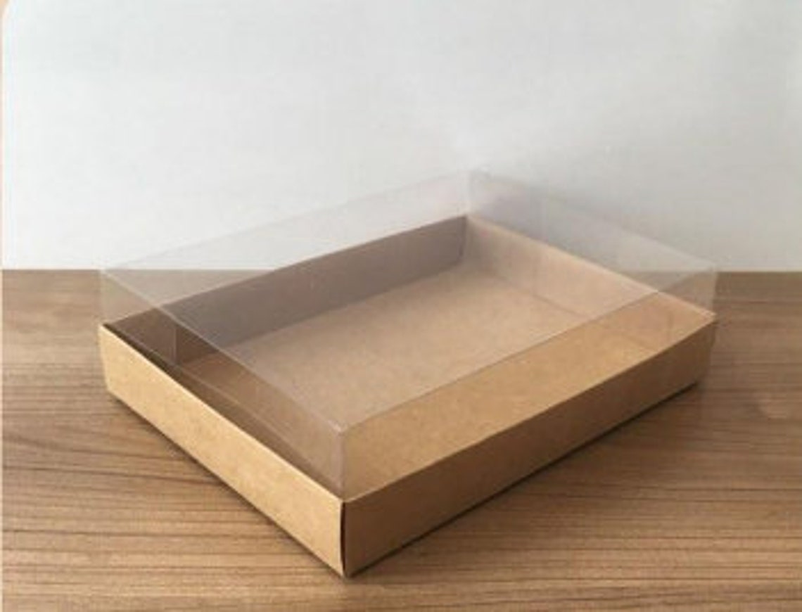 Folding Disassembled Box Cardboard Box With Transparent Lid | Etsy