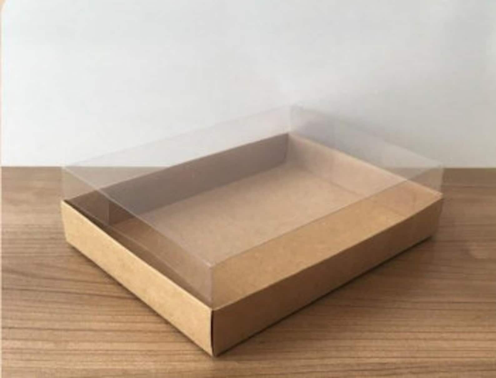 Folding Disassembled Box Cardboard Box With Transparent Lid | Etsy