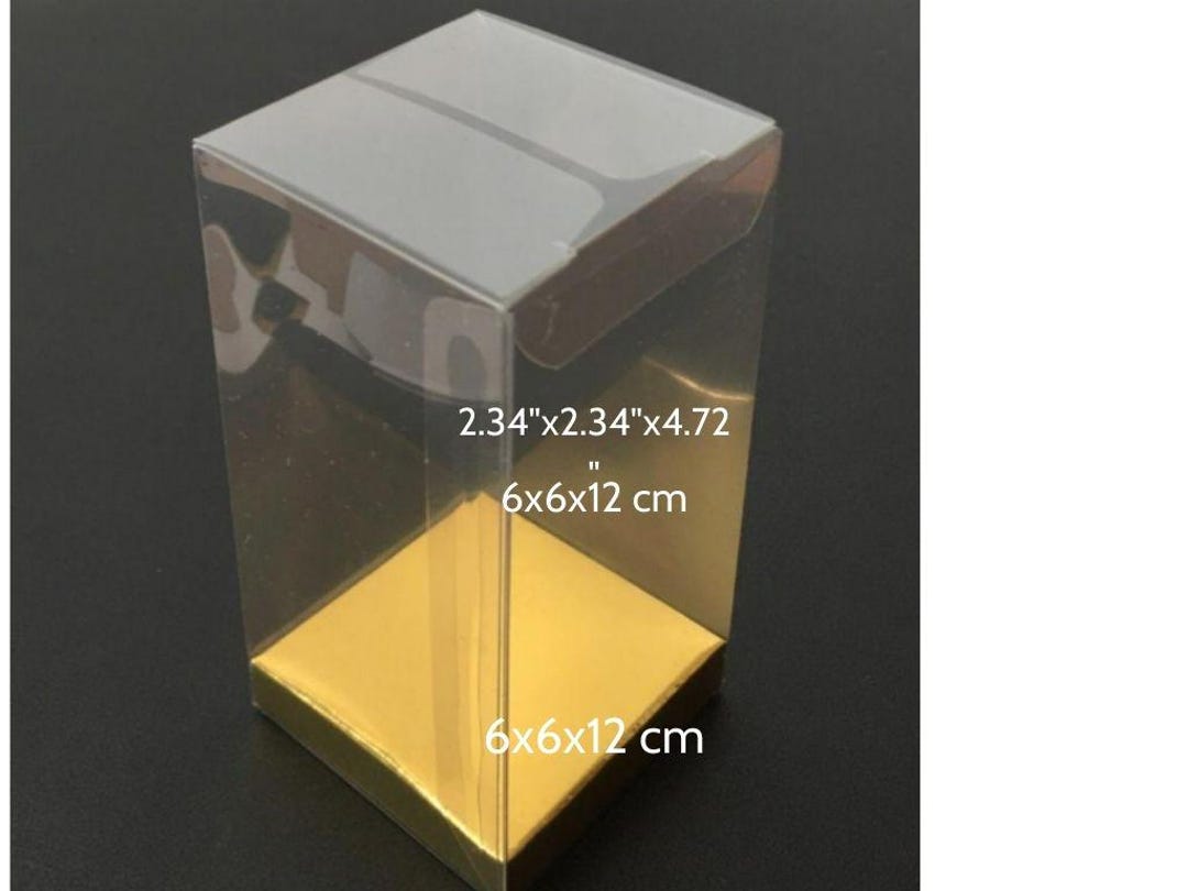 Transparent Gift Boxes With Inner Riser, 10 Pieces, 6x6x14 Cm - 2.34 ...