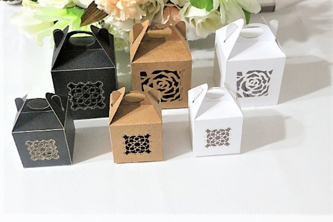 10 PIECE Patterned Cardboard Box Baby Shower Favor Box - Etsy
