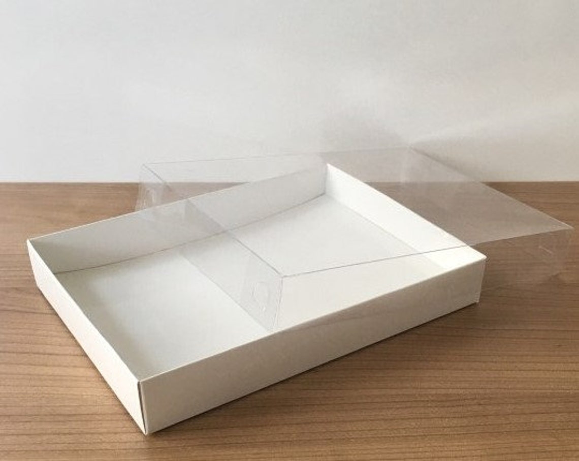 Folding Disassembled Box Cardboard Box With Transparent Lid | Etsy