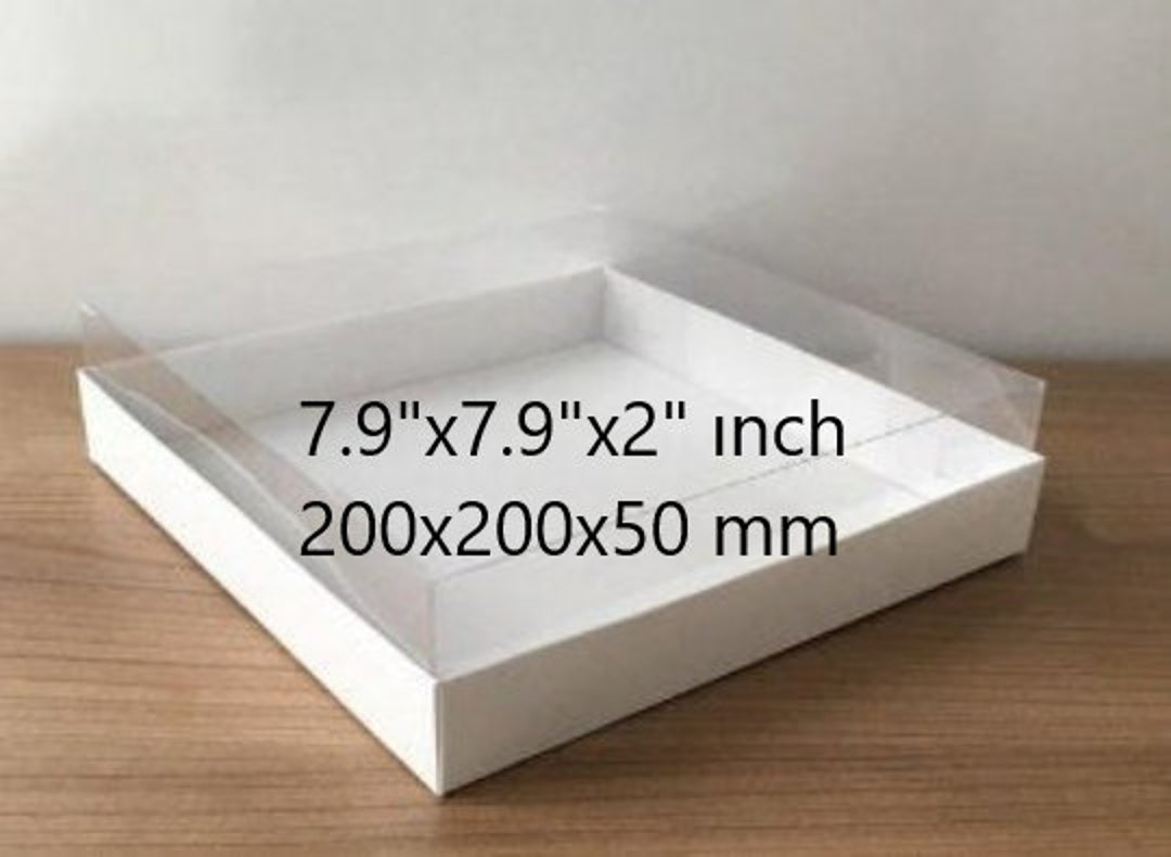 Folding Disassembled Box 7.9''x7.9''x2" Inch Sizes Box With Transparent ...