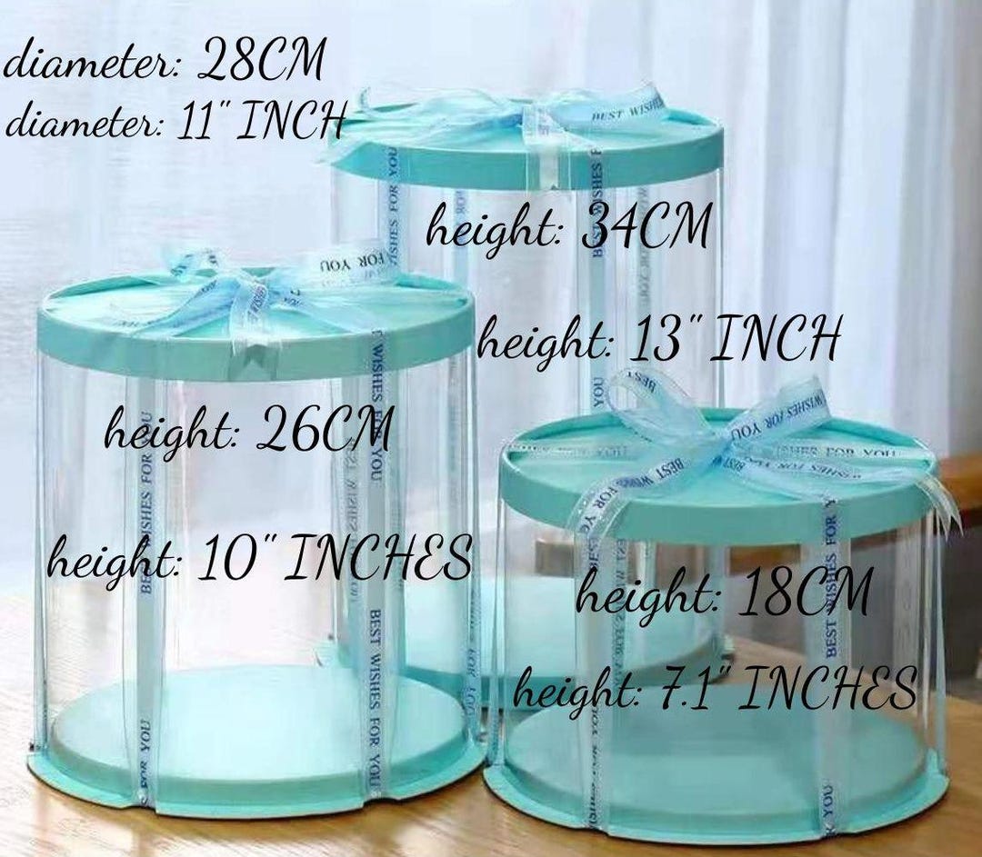 Cylinder Acetate Box Diameter 11"x Height 7.1" -10 -13 - Etsy