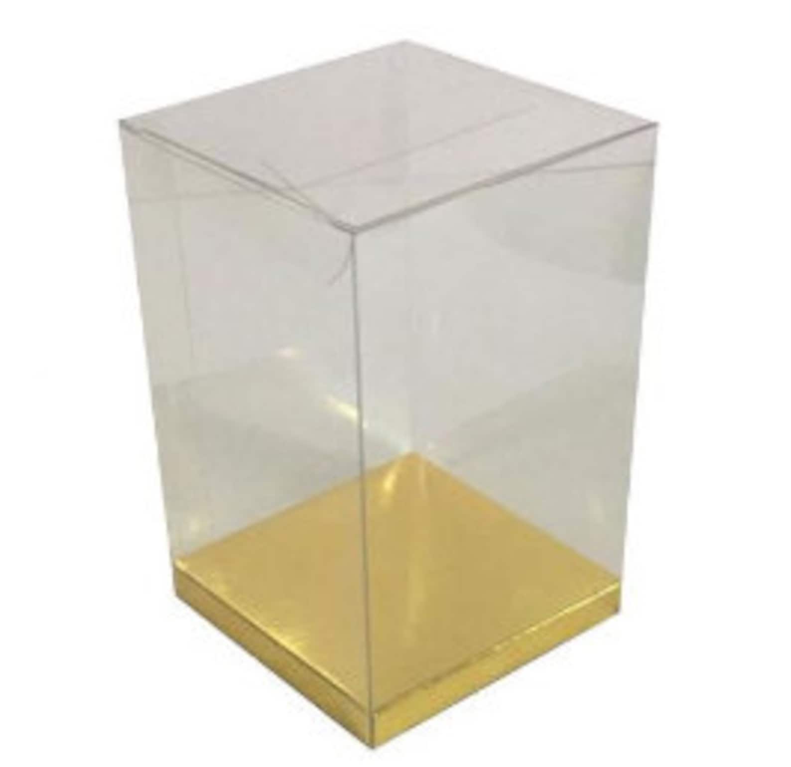 Transparent Gift Boxes With Inner Riser, 10 Pieces, 5x5x12 Cm - 2"x2 ...
