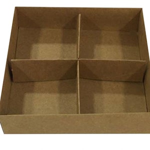 Folding Disassembled Box 15x15x3 Cm - 5.9"x5.9"x1.18" Inch Dimension 4 ...