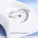 Celestial Ring Set in Pure 925 Silver Sparkling Star & Crescent Moon ...