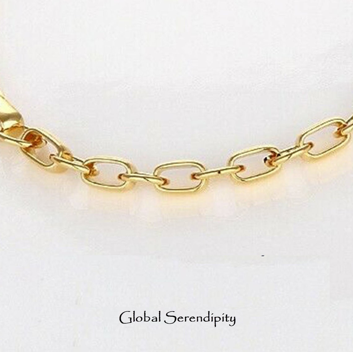 18k Yellow Gold-filled Bracelet 8 Box Chain Link - Etsy