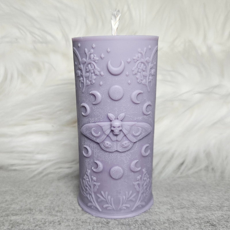 Soy Pillar Moon Candles - Etsy