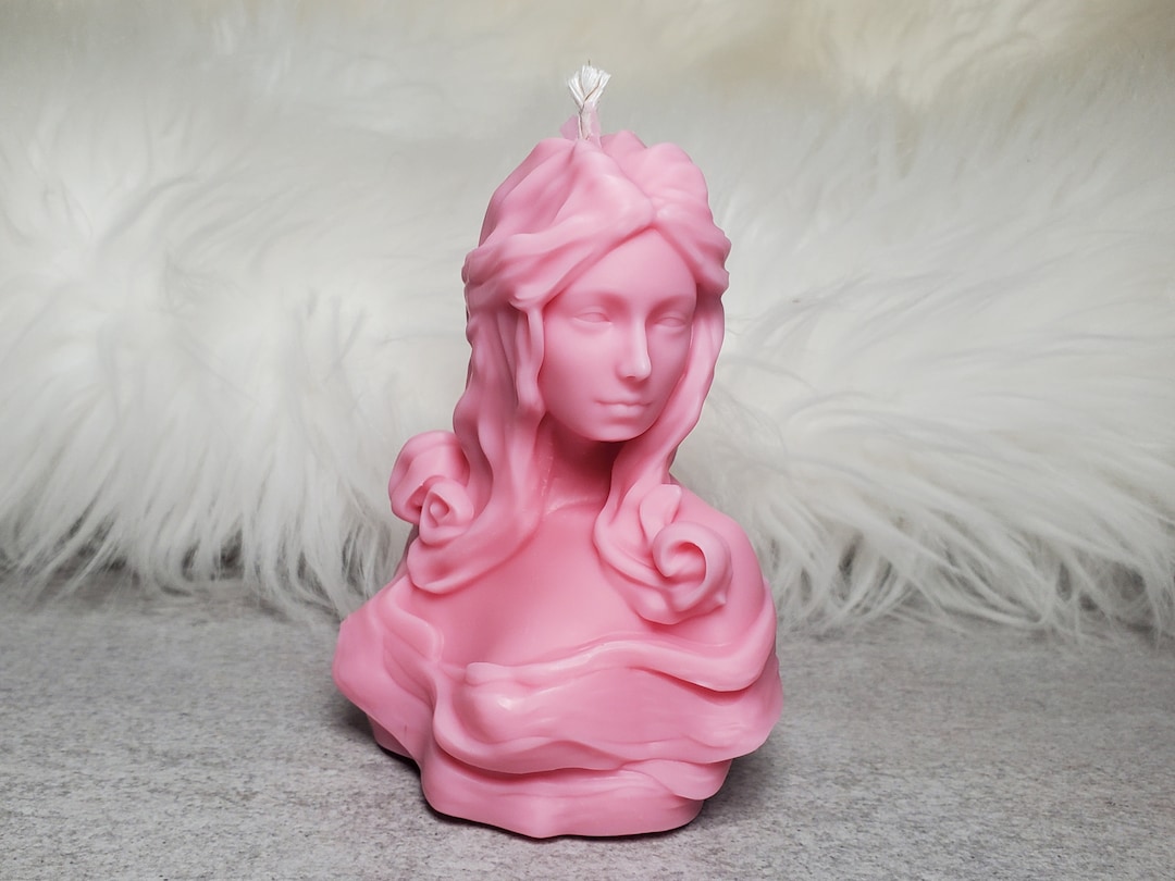 Beautiful Bust Woman Candle: Custom Scent and Color, Soy Wax. Goddess ...