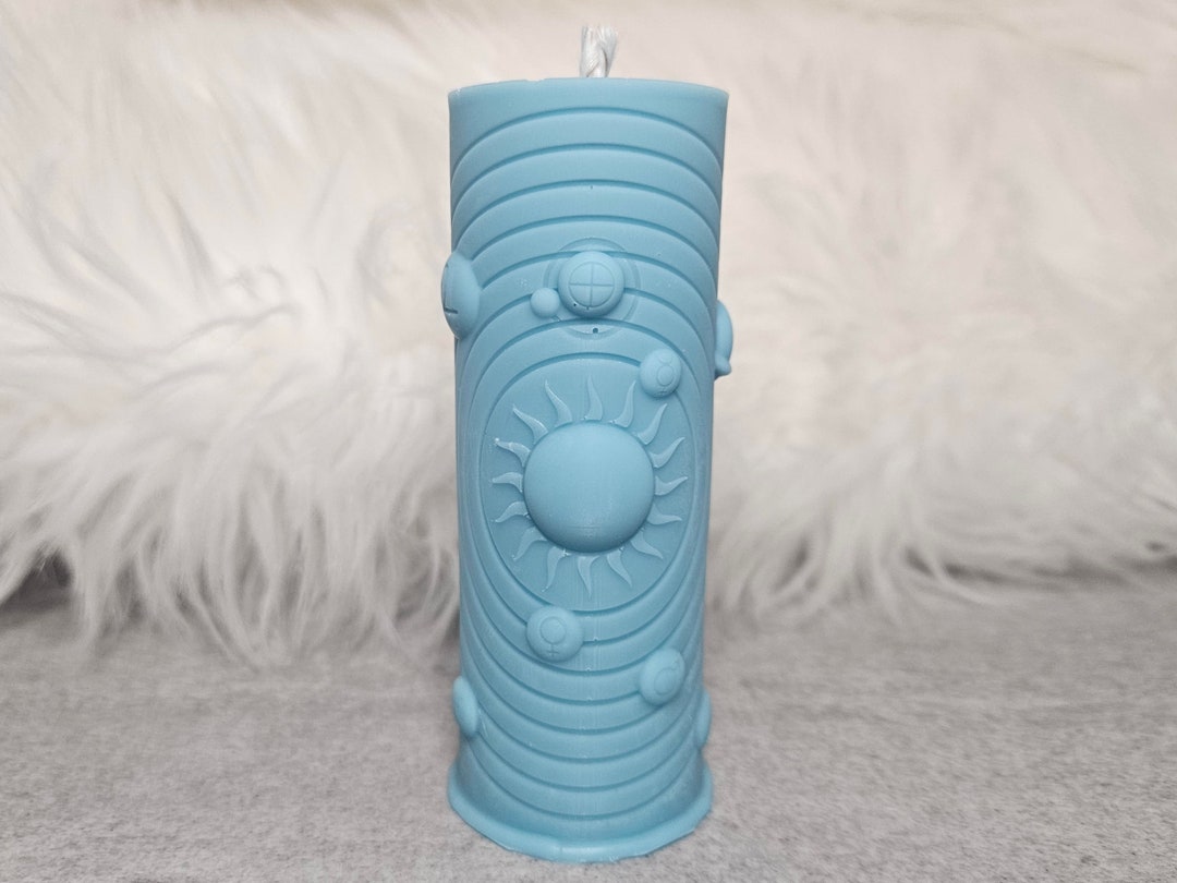 Small Solar System Pillar Candle: Custom Color and Scent, 100% Soy Wax ...