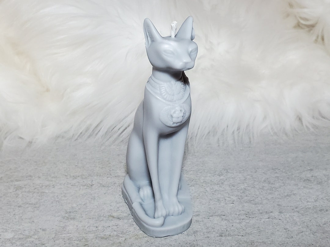 Bastet Cat Shaped Candle: Custom Scent and Color, Soy Wax. Gothic ...