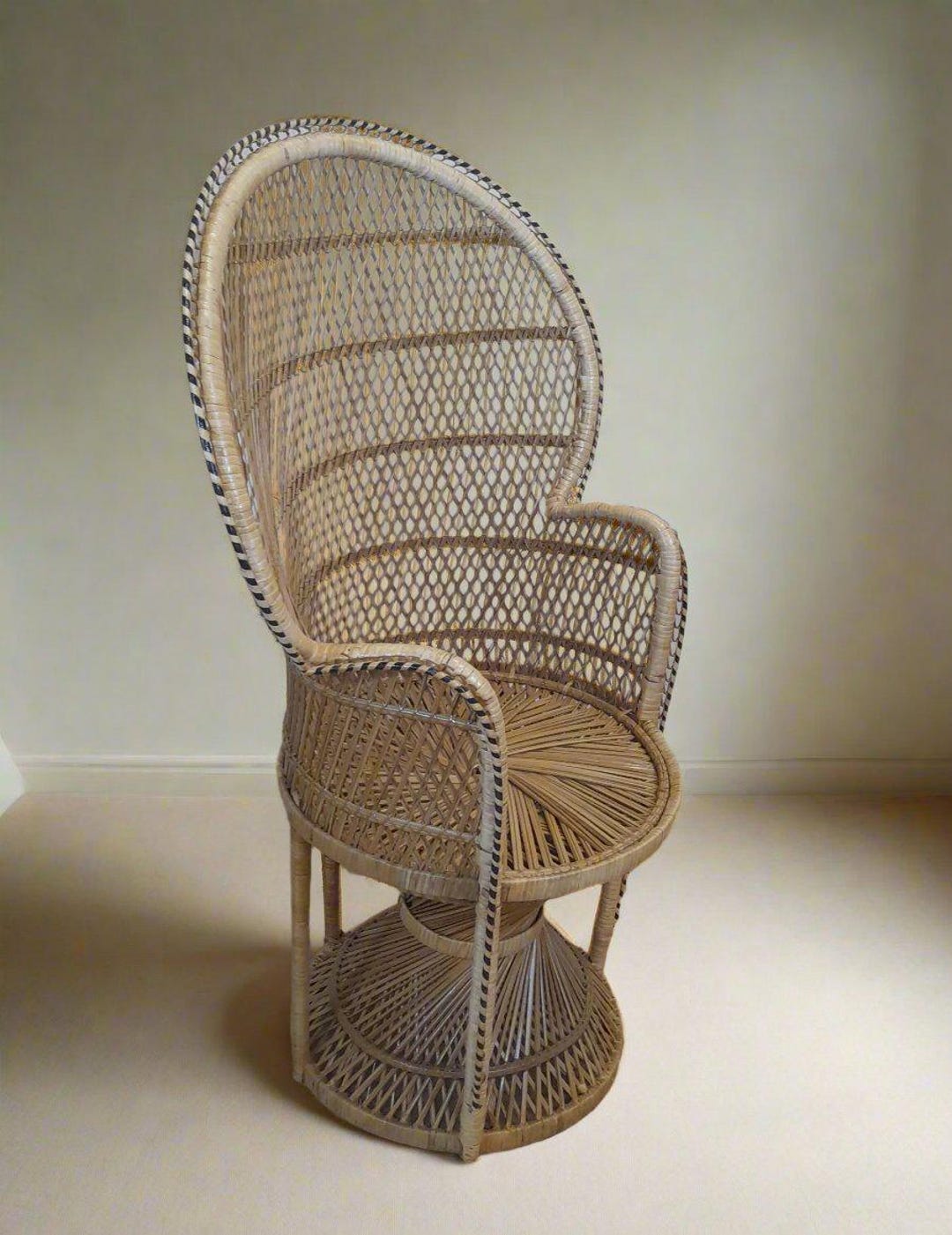 Wicker Princess Chair. Ideal for Small Spaces. Handmade. Intricate ...