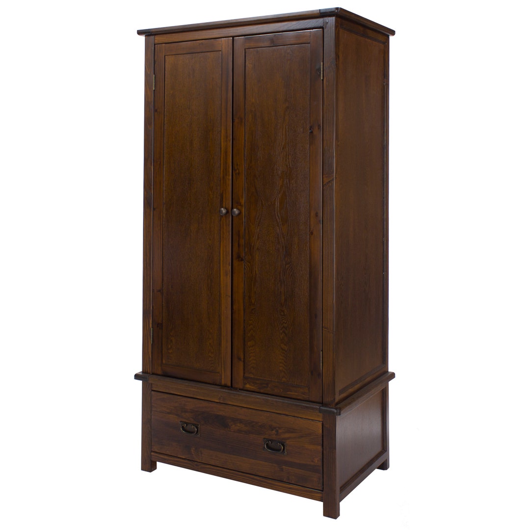 Colonial 1 Drawer Double Wardrobe. With Rail. - Etsy