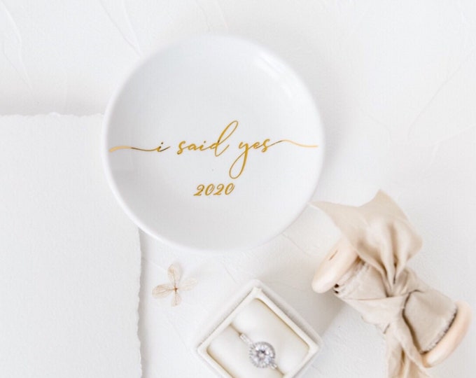 I Said Yes Engagement Ring Dish Wedding Ring Dish - Etsy