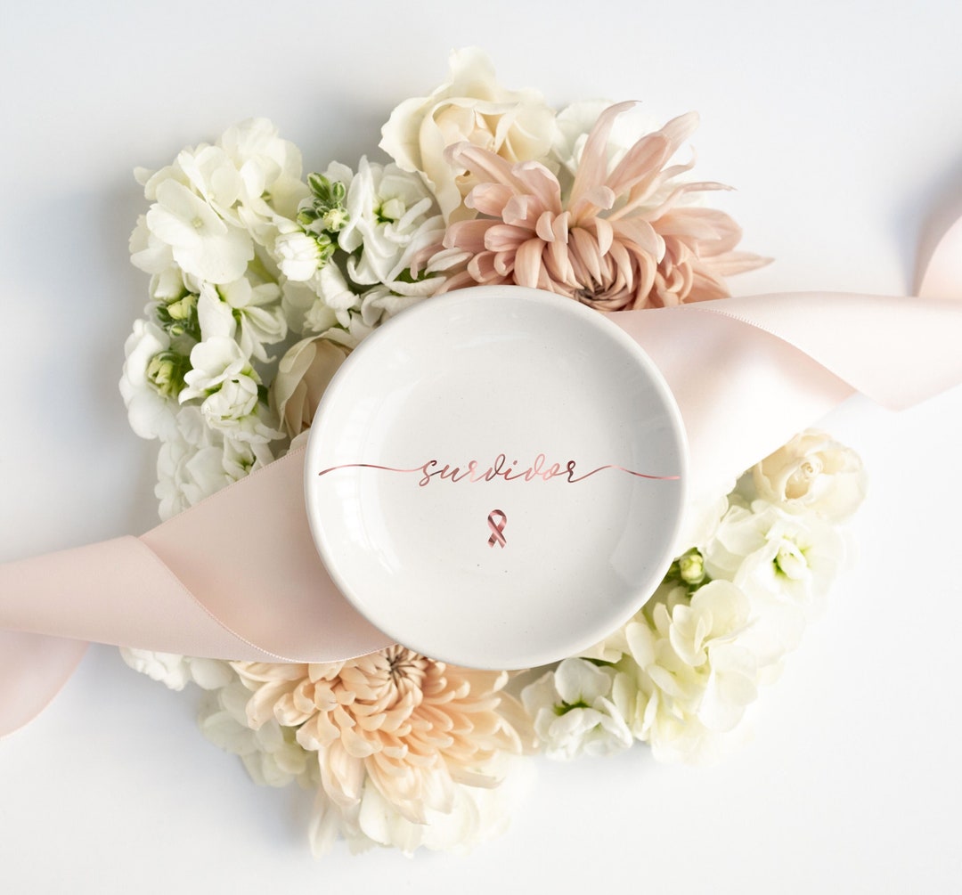 Personalized Cancer Survivor Ring Dish: Breast Cancer Awareness Gift - Etsy