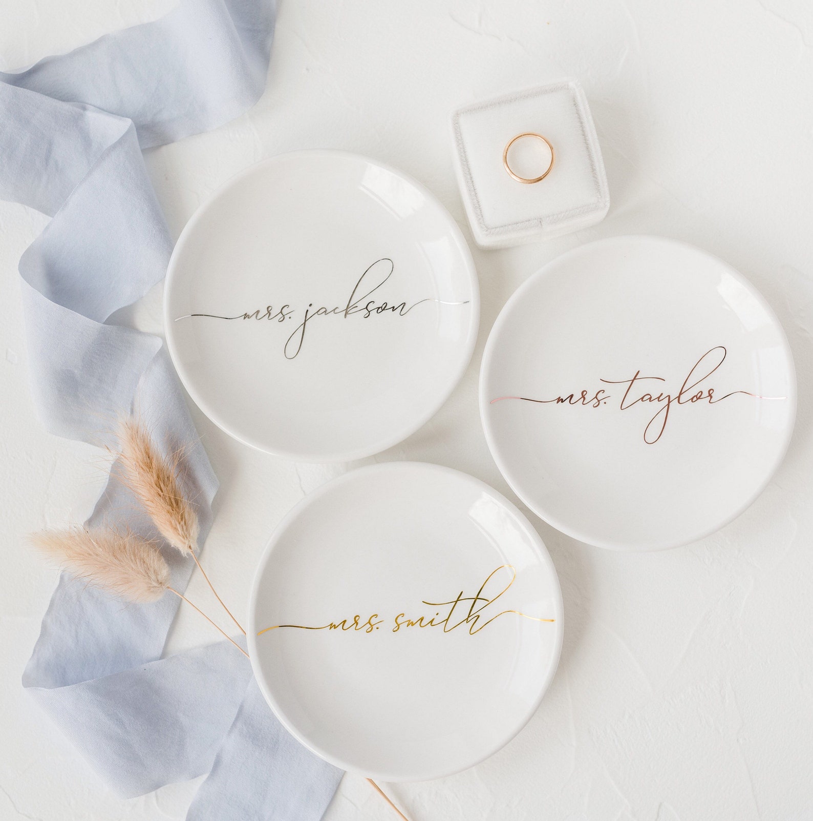 PERSONALIZED GIFT Wedding Ring Dish Engagement Ring Holder Dish ...