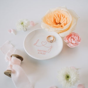 Personalized Trinket Dish Wedding Ring Holder Engagement Jewelry Dish ...