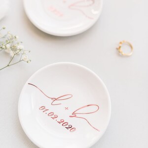 Personalized Trinket Dish, Wedding Ring Holder, Engagement Jewelry Dish ...