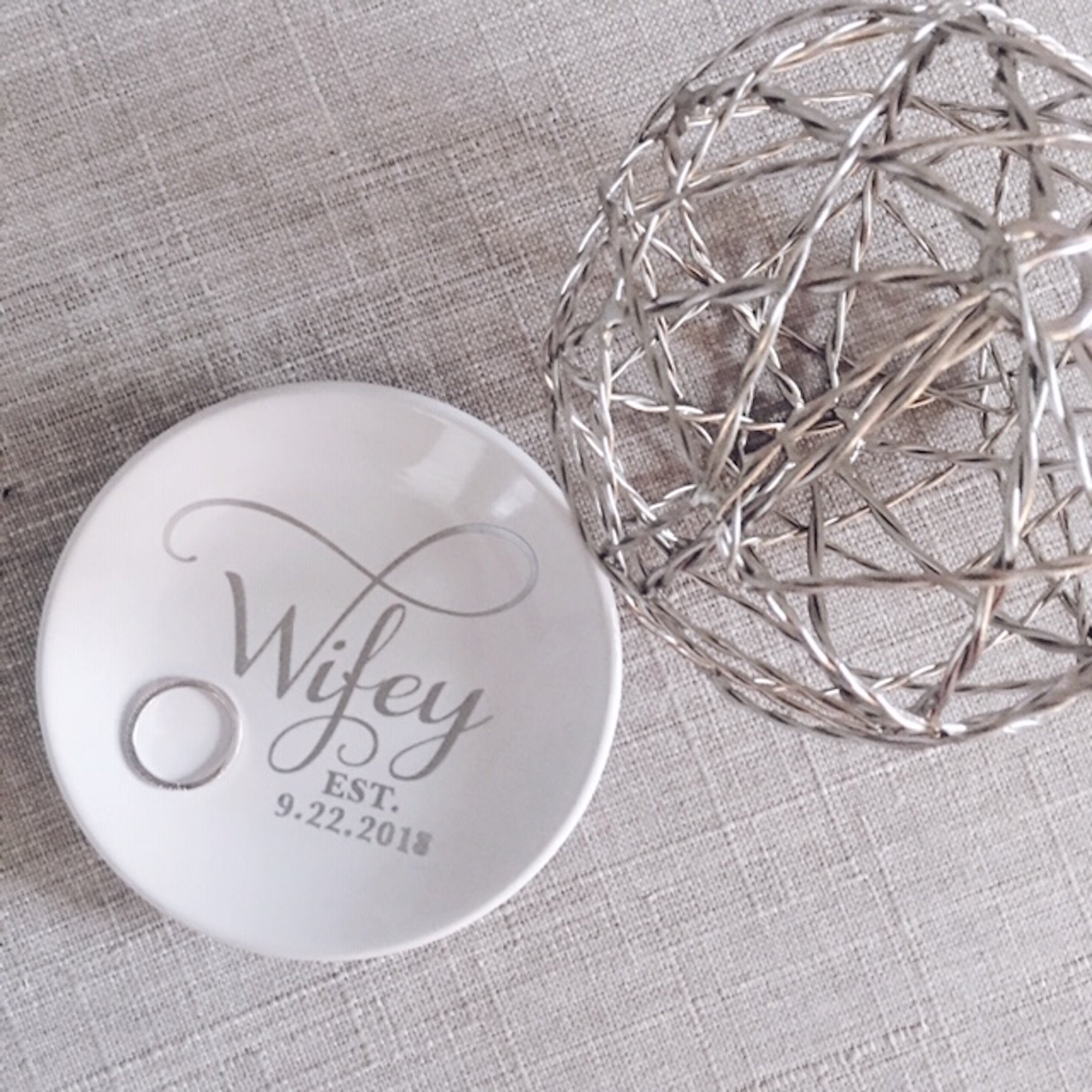 Wedding Ring Dish Personalized / Engagement Ring Dish / | Etsy