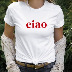 CIAO Women's Shirt, Ciao Italian Vacation Women's Trendy Fashion ...