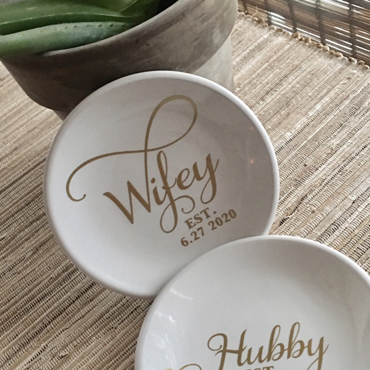 Wedding Ring Dish Personalized / Engagement Ring Dish / | Etsy