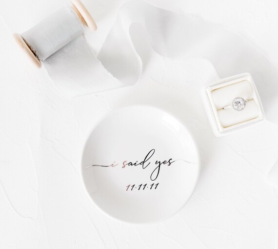 I Said Yes Engagement Ring Dish Wedding Ring Dish | Etsy