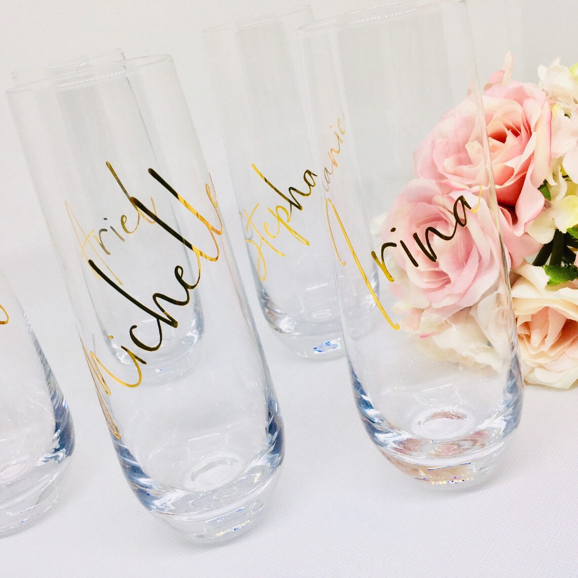 Personalized Champagne Flute Stemless Champagne Flute | Etsy