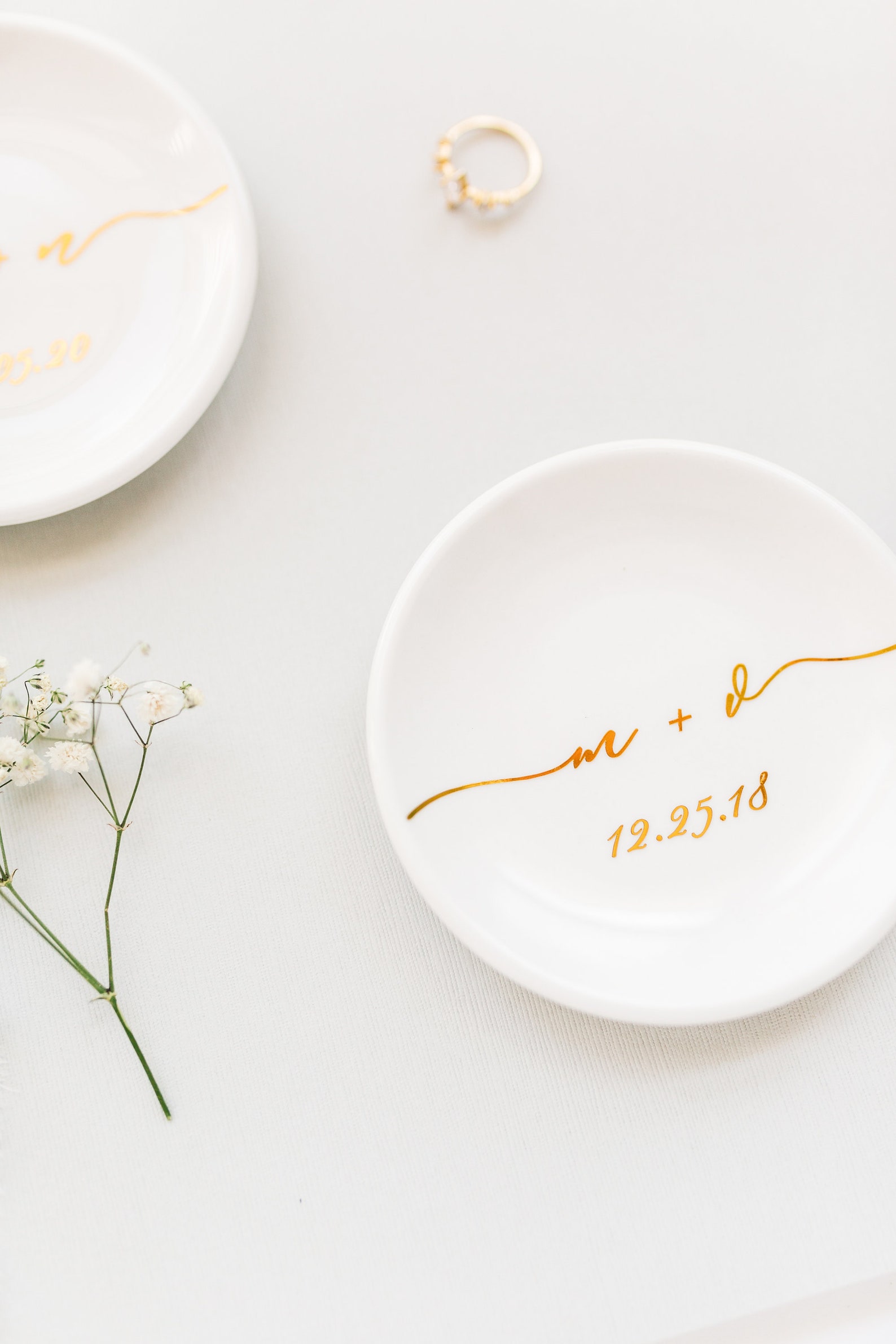 Personalized Trinket Dish Wedding Ring Holder Engagement | Etsy