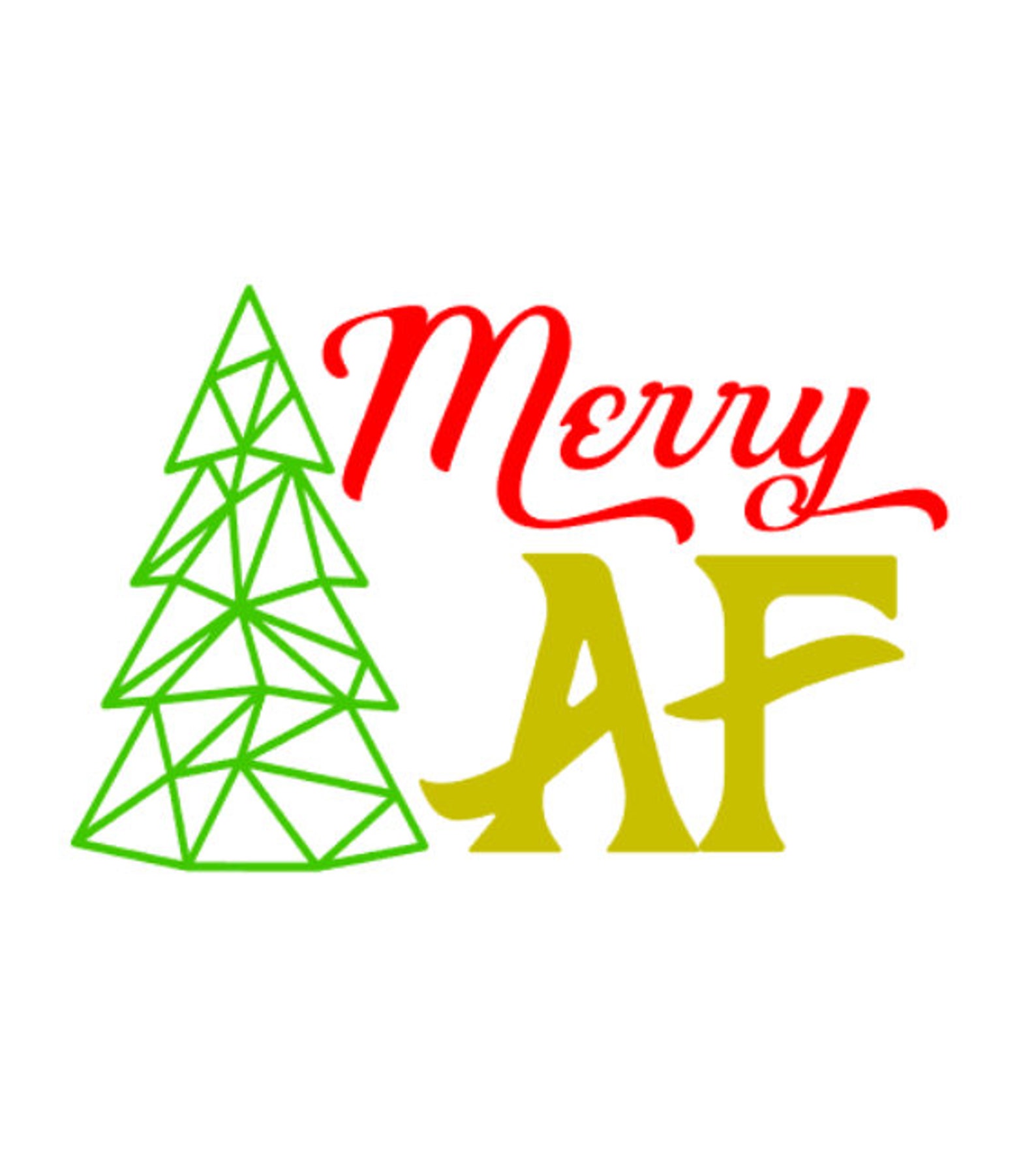 Merry AF SVG - Etsy