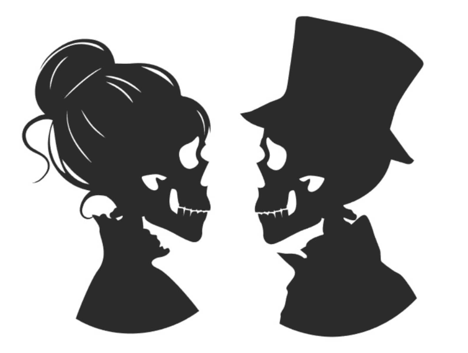 Victorian Skeleton Couple SVG - Etsy