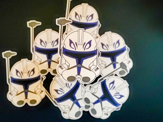 Water Resistant Matte Captain Rex Sticker Clone Wars | Etsy