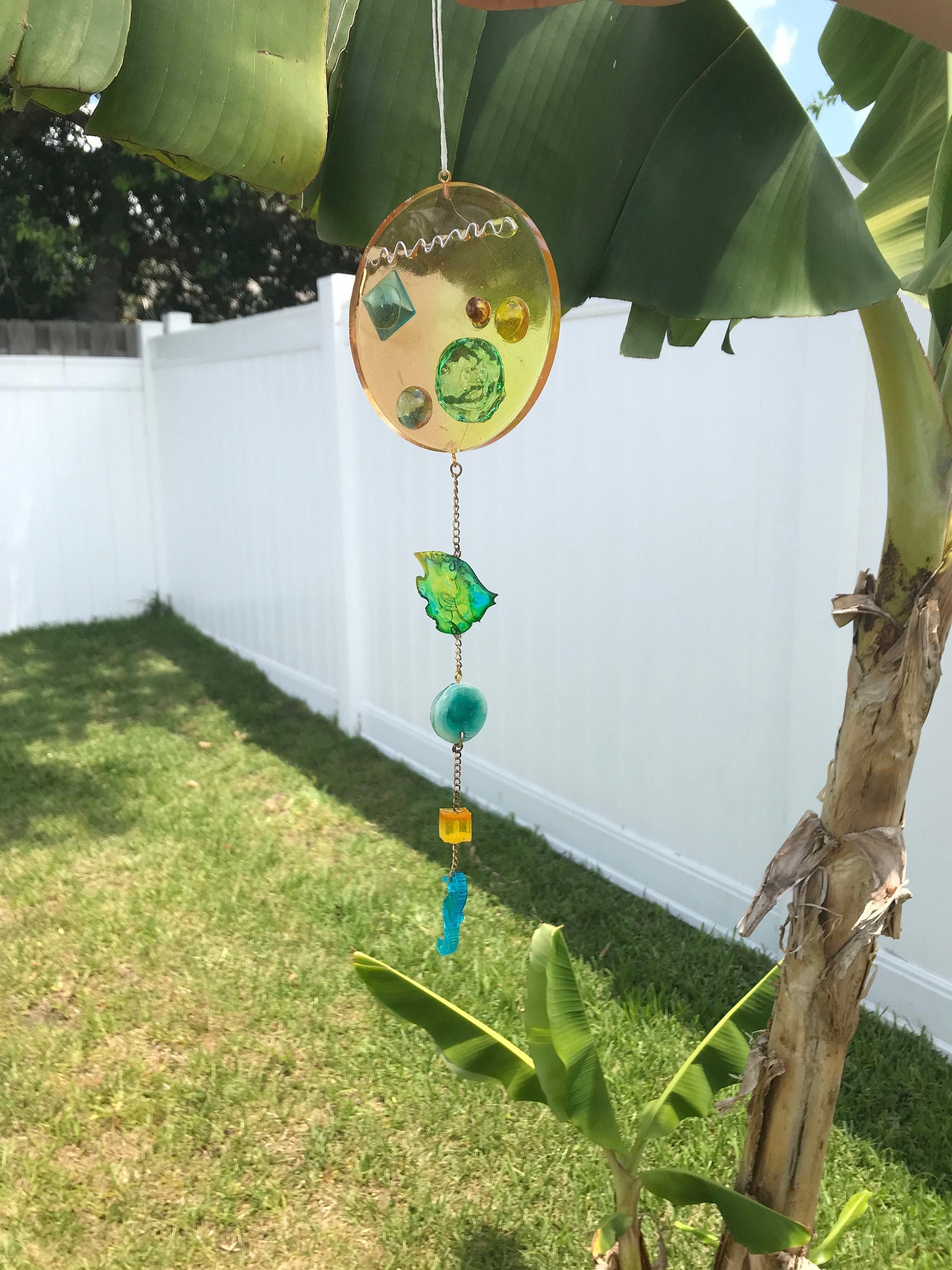 Suncatcher window decor Happy Sun | Etsy