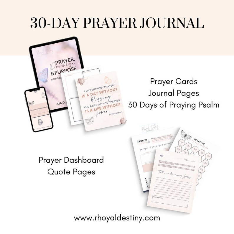 30-day Prayer Journal /prayer Journal /printable/bible Study Guide ...