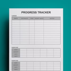 Exercise Progress Tracker Editable Printable - Etsy