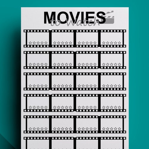 Movies Watch List Printable Template - Etsy