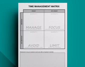 Printable & Editable A4 Letter Eisenhower Priority Matrix - Etsy