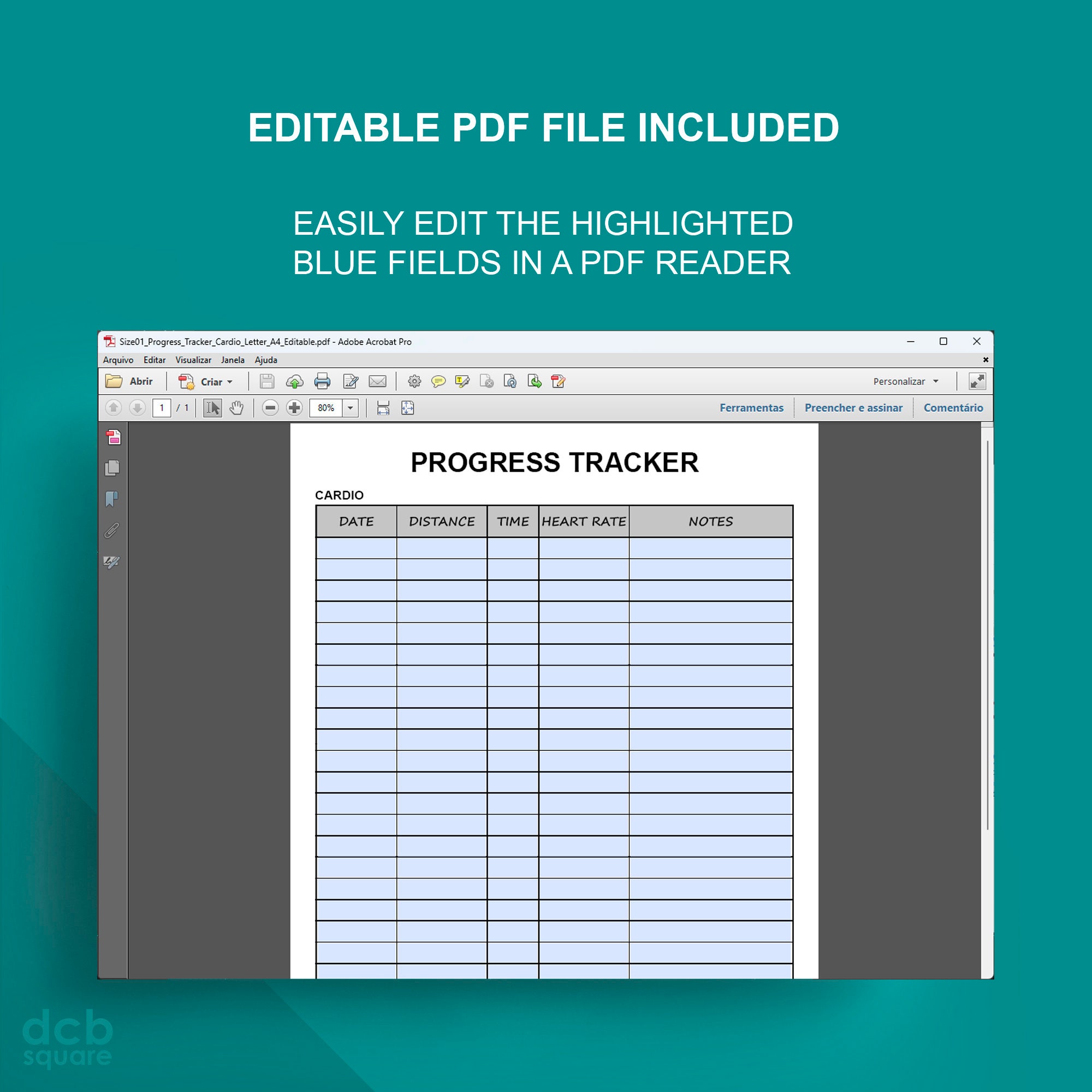 Exercise Progress Tracker Editable Printable - Etsy