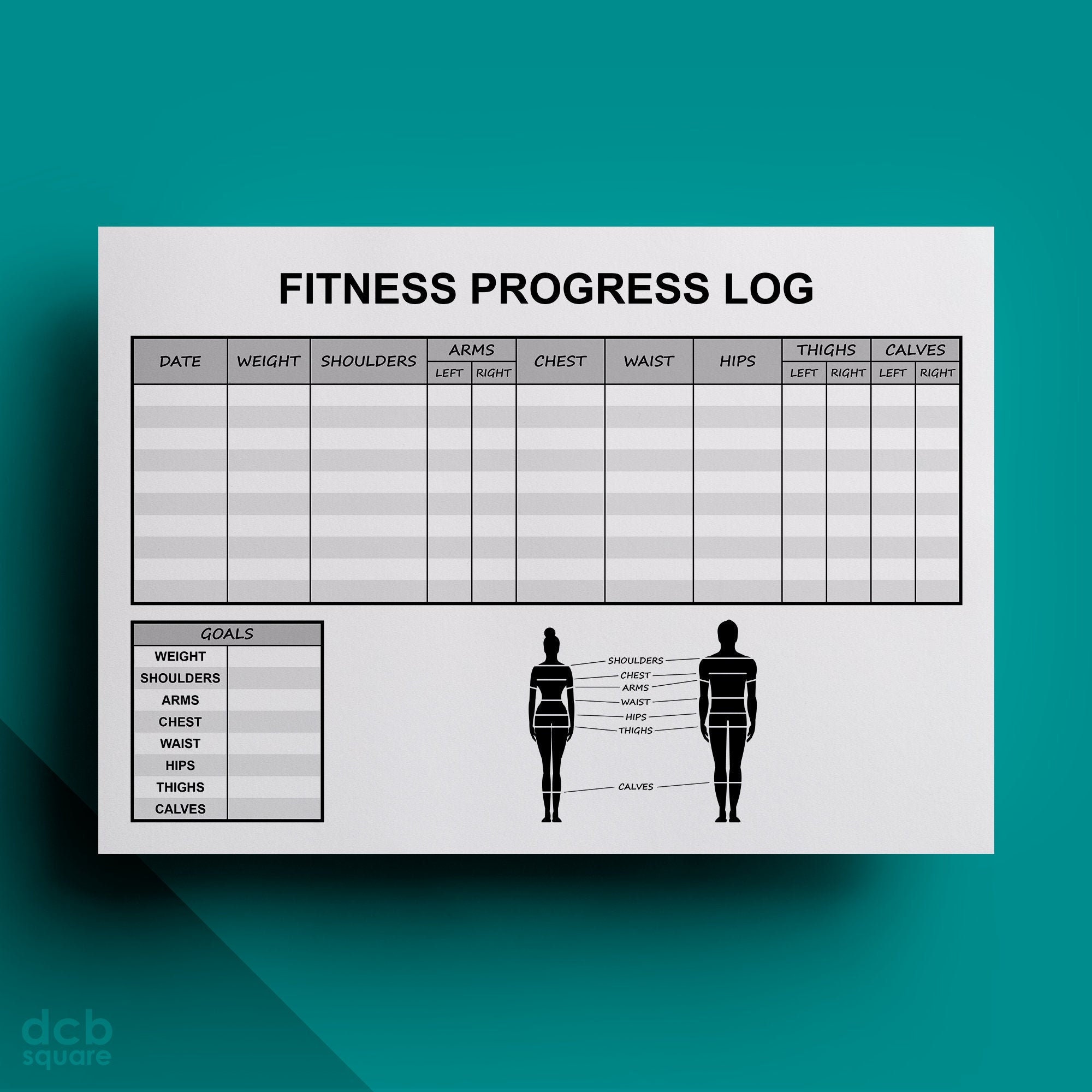 Fitness Progress Log Editable Printable - Etsy