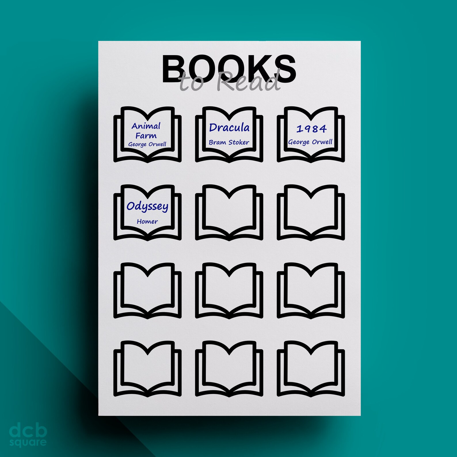 Books to Read List Printable Template - Etsy