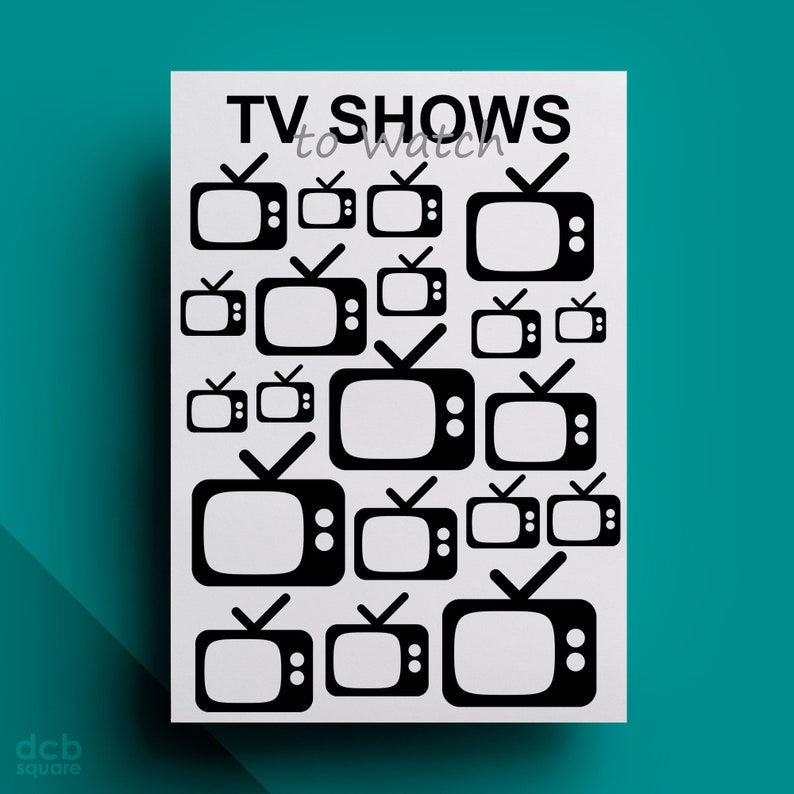 TV Shows Watch List Printable Template - Etsy