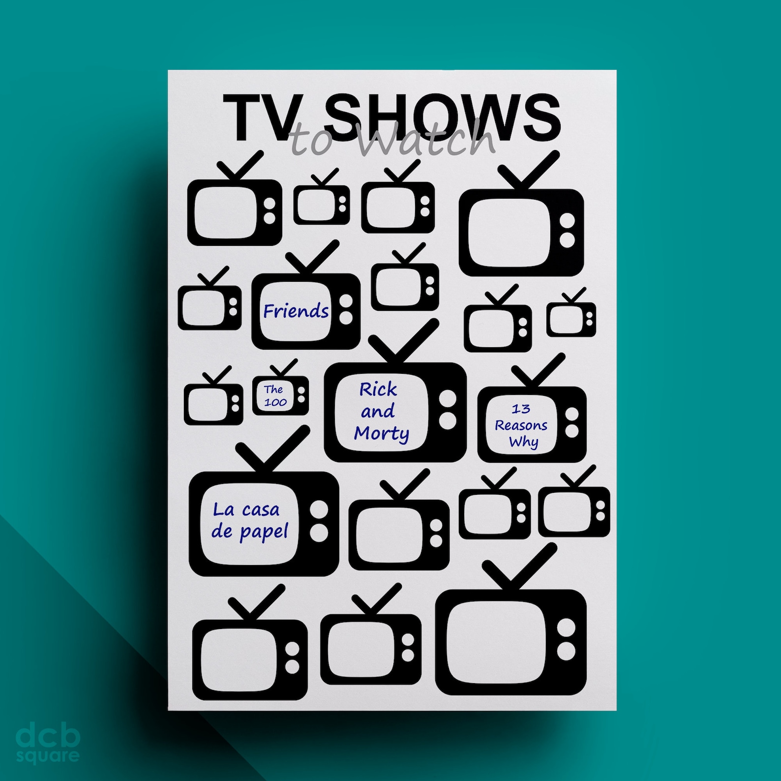 TV Shows Watch List Printable Template - Etsy