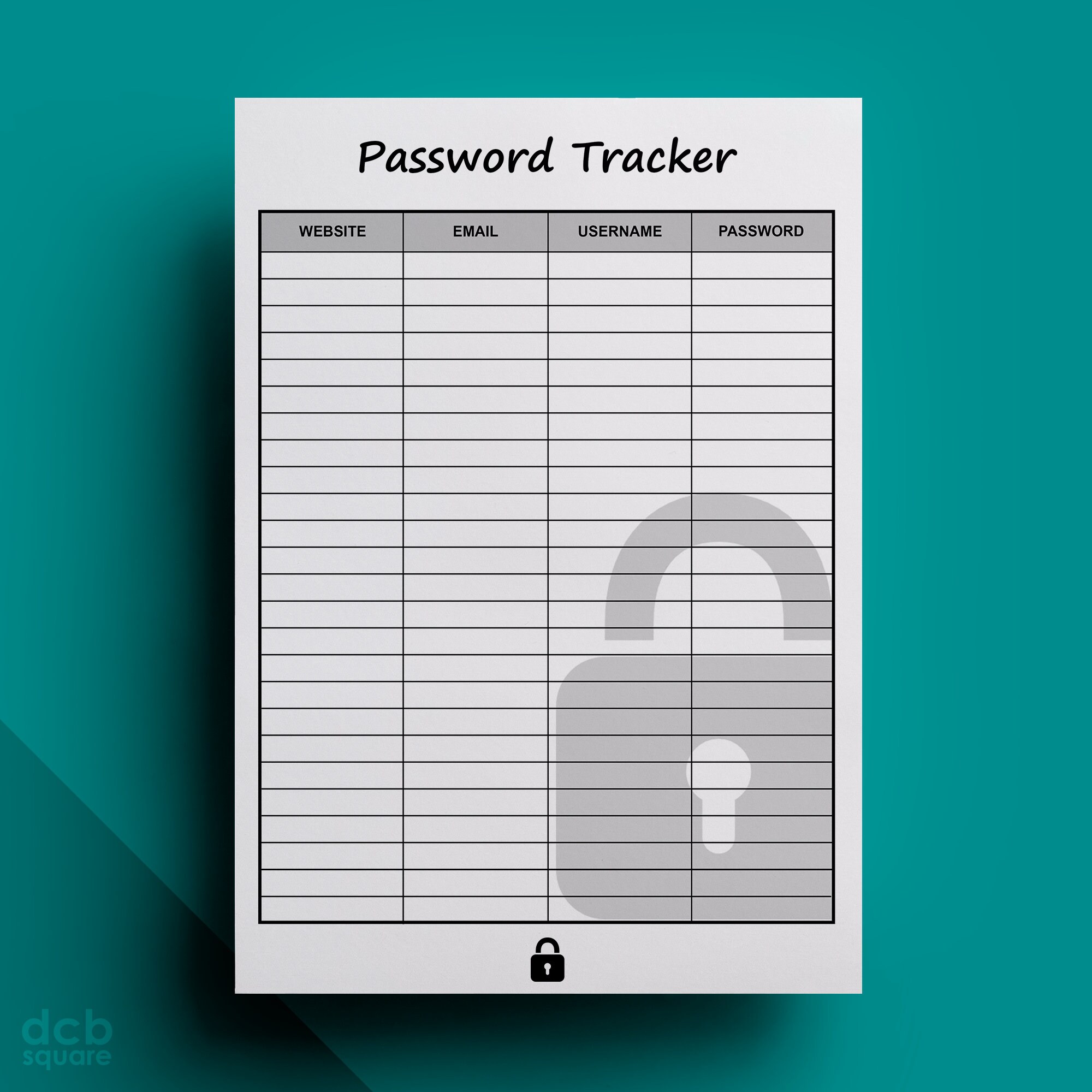 Password Tracker 3 in 1 Bundle Editable Printable - Etsy