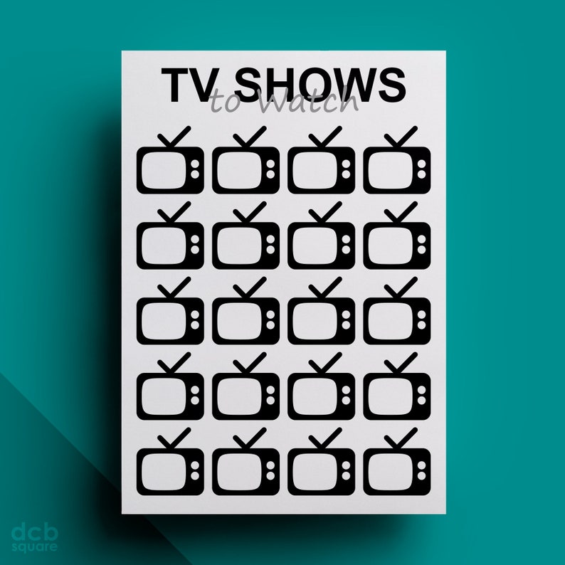 TV Shows Watch List Printable Template - Etsy