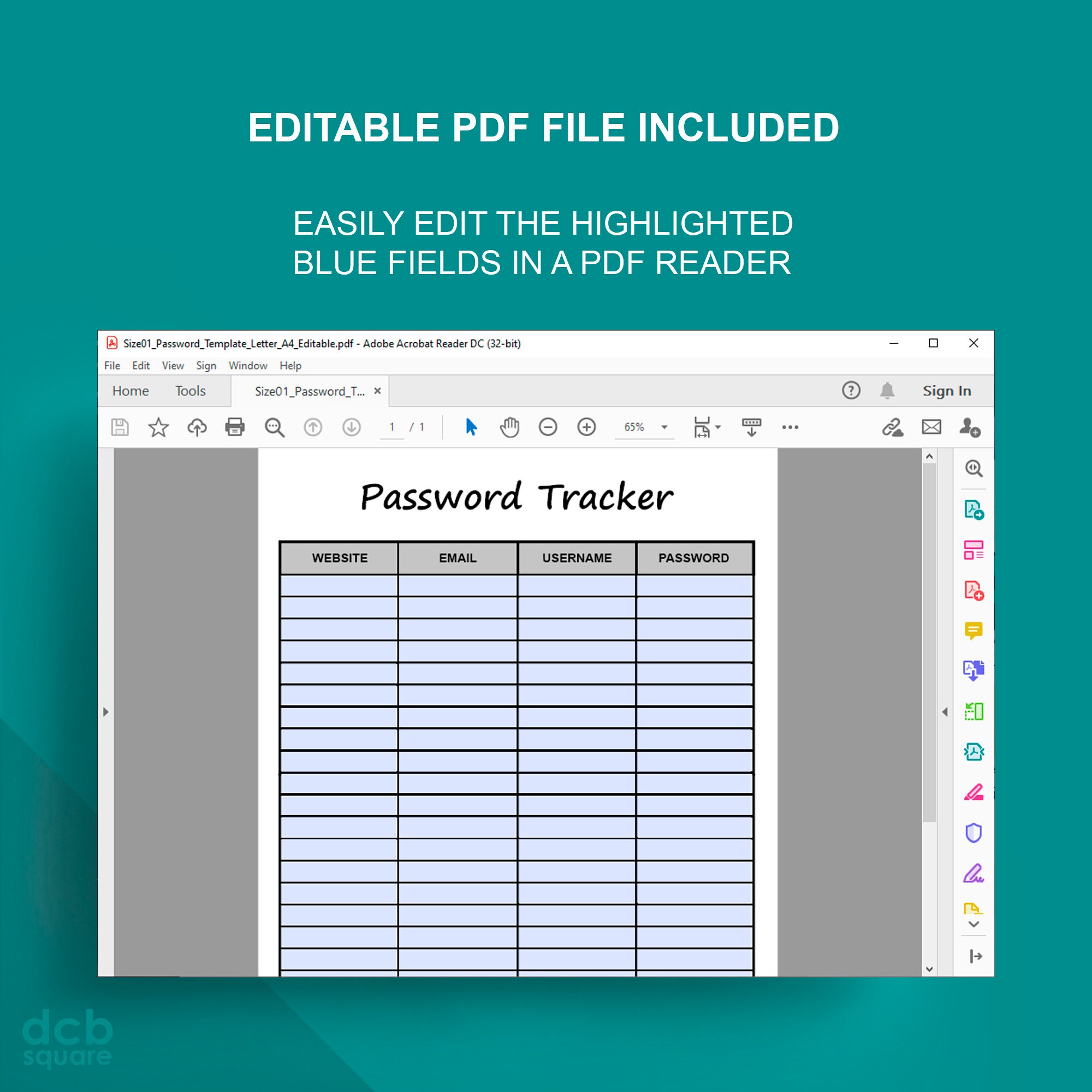 Password Tracker 3 in 1 Bundle Editable Printable - Etsy