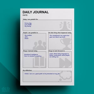 Daily Journal Editable Printable - Etsy