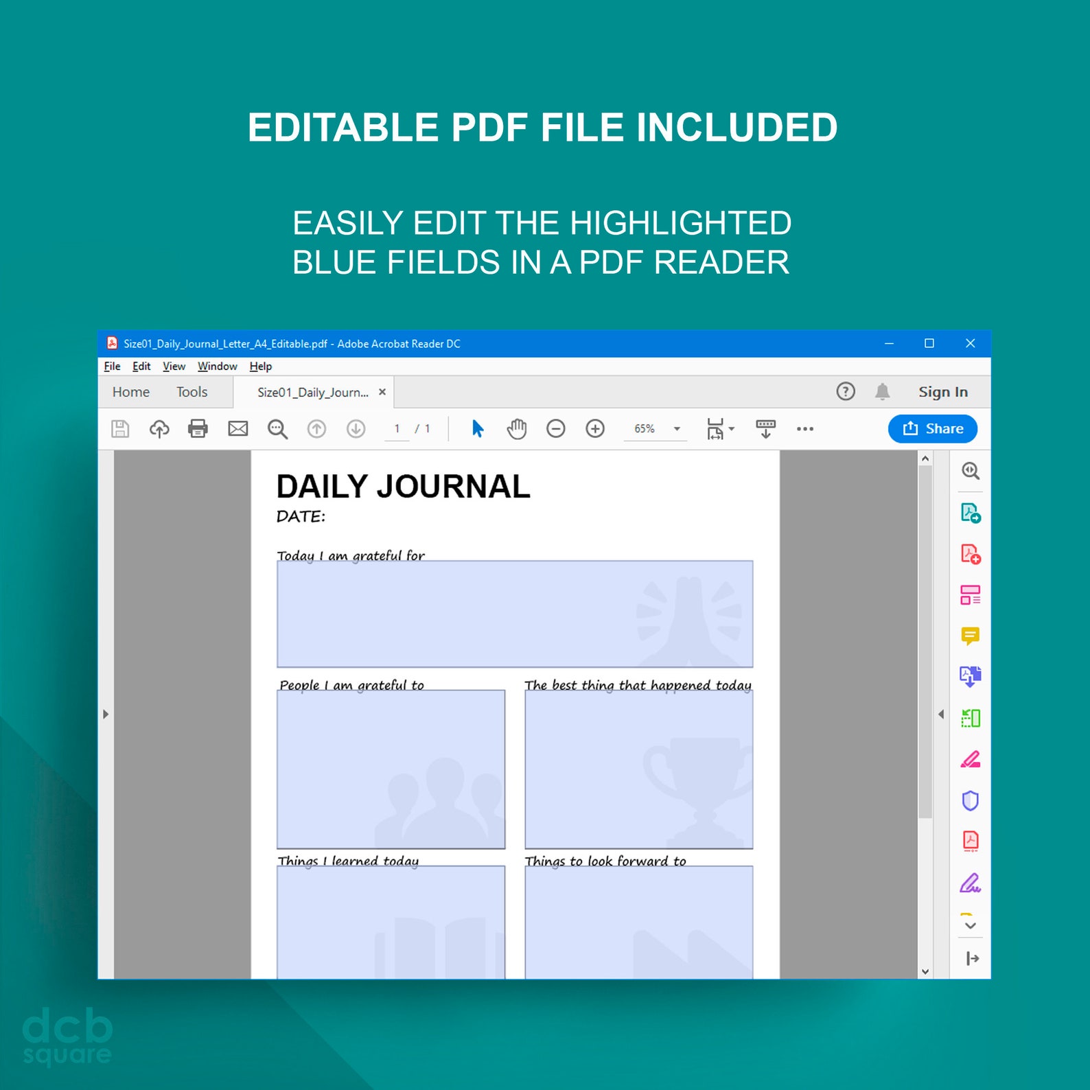 Daily Journal Editable Printable - Etsy