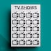 TV Shows Watch List Printable Template - Etsy