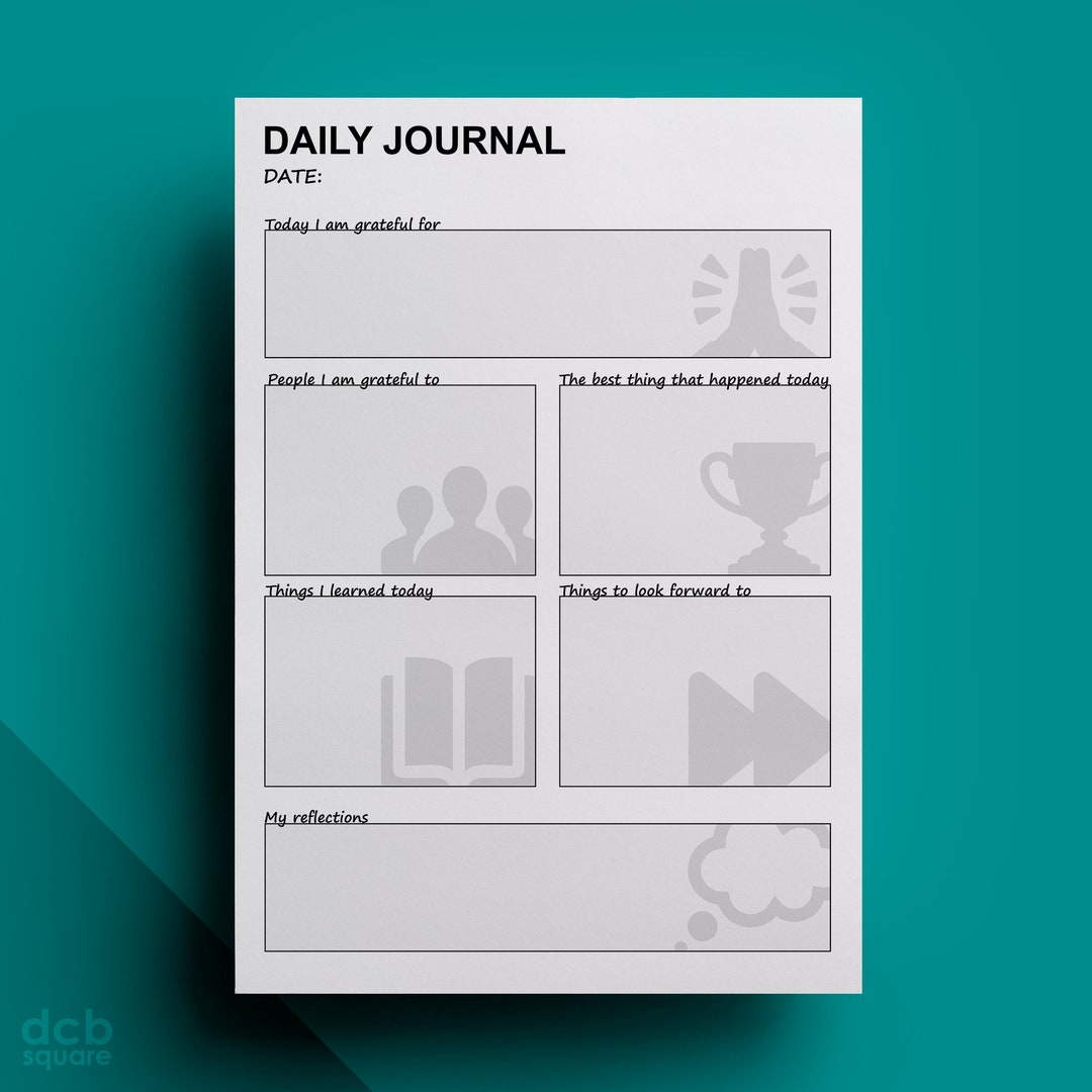 Daily Journal Editable Printable - Etsy